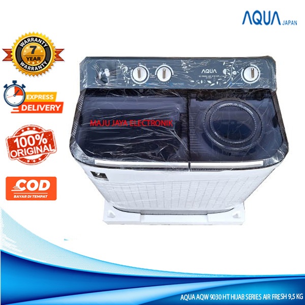 Jual AQUA Mesin Cuci 2 Tabung 9.5 KG AQW 9030 HT Hijab Fresh Air System ...