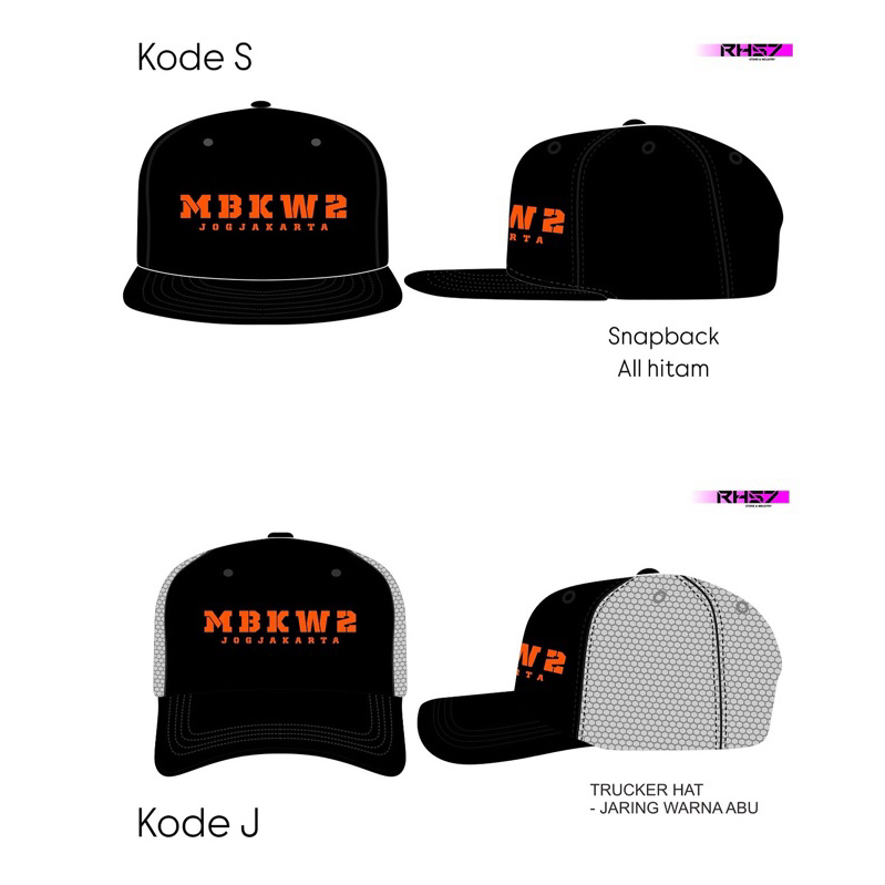 Jual Merchandise Topi MBKW2 X RH57 New collections original by MBKW2 X RH57 | Shopee Indonesia