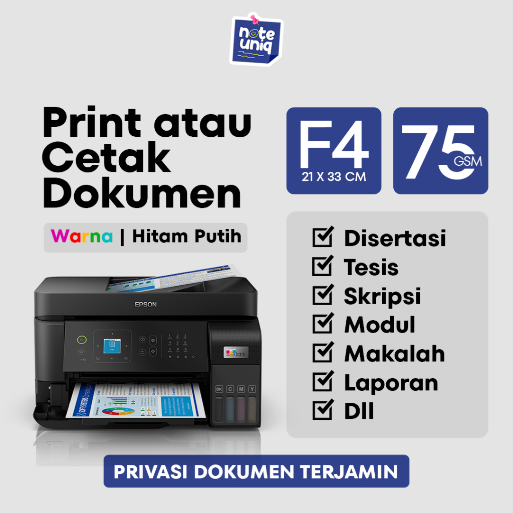 Jual Jasa Print Cetak Dokumen F4 75 Gsm Murah Dan Berkualitas Shopee Indonesia