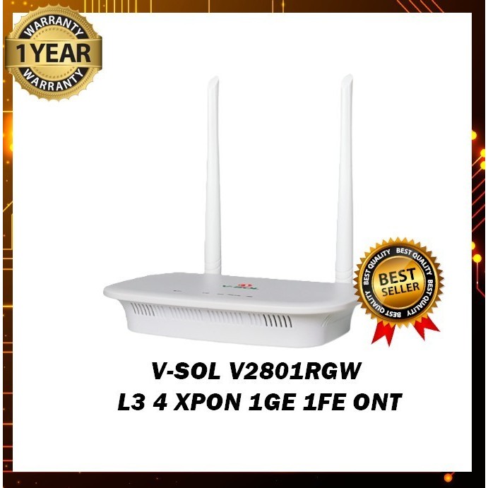 Jual V-SOL V2801RGW L3 Wifi 4 XPON Onu Router 1GE 1FE ONT VSOL AC+DC ...