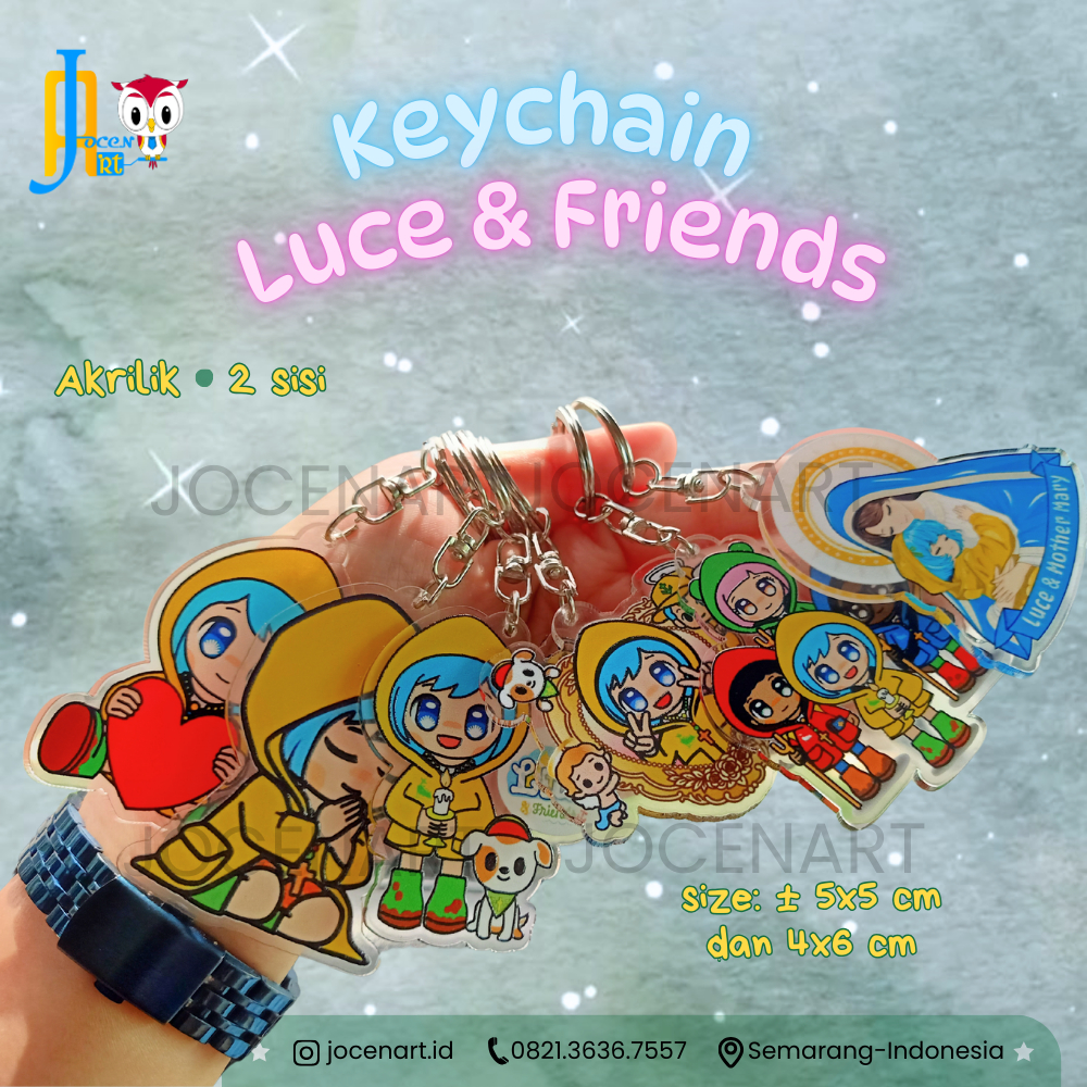 Jual [GROSIR] Gantungan kunci akrilik/keychain Luce/Ganci/Acrylic print ...