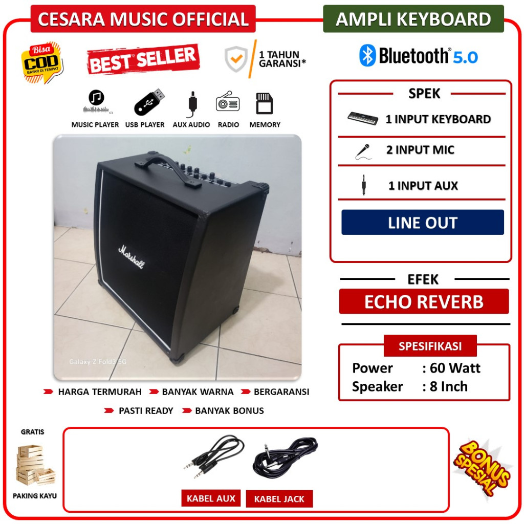 Jual Ampli keyboard 8 Inch & drum elektrik bluetooth bisa untuk karaoke ...