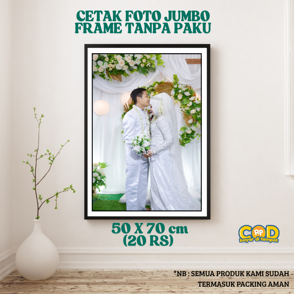 Jual CETAK FOTO 20R + BINGKAI JUMBO 50X70CM FRAME EXCLUSIVE DEKORASI ...