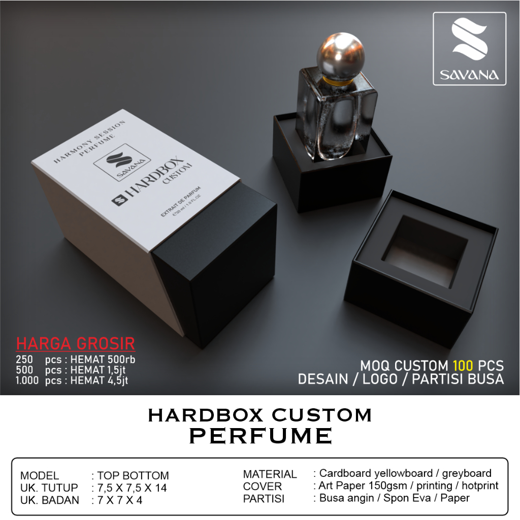 Jual Hardbox Parfum 30 dan 50ml Top Bottom - Custombox - Parfum Kemasan ...