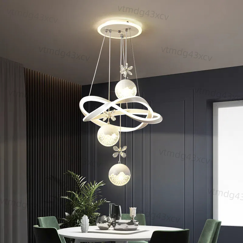Jual Lampu Gantung Ruang Tamu Minimalis Chandelier Nordik Lampu Gantung Hias Estetika 3 Warna ...