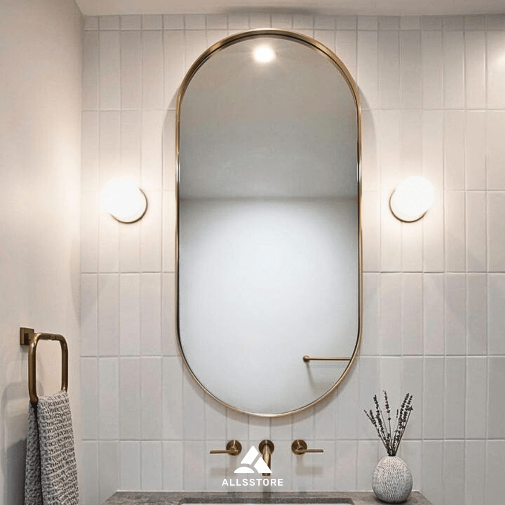 Jual Cermin Oval Kapsul Frame Gold Silver - Cermin Dinding Mewah ...