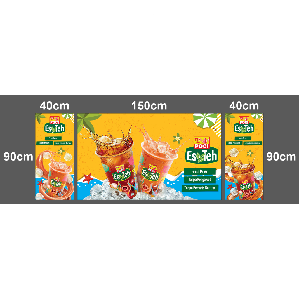 Jual Custom banner rombong / booth | Desain Custom | Ukuran Custom ...