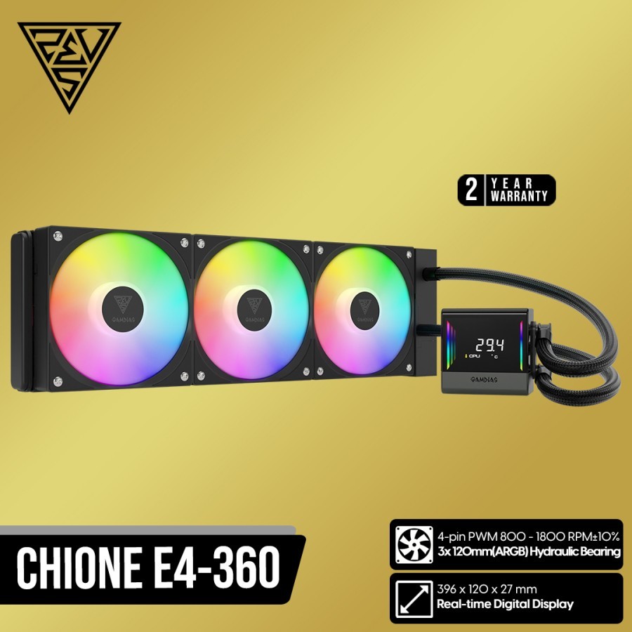Jual GAMDIAS CHIONE E4-360 ARGB 360mm AIO Liquid CPU Cooler | Shopee Indonesia