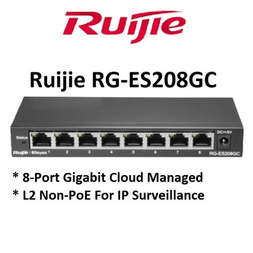 Jual Ruijie RG-ES208GC ES208GC Cloud Managed L2 Non-PoE Switches ES208 GC | Shopee Indonesia