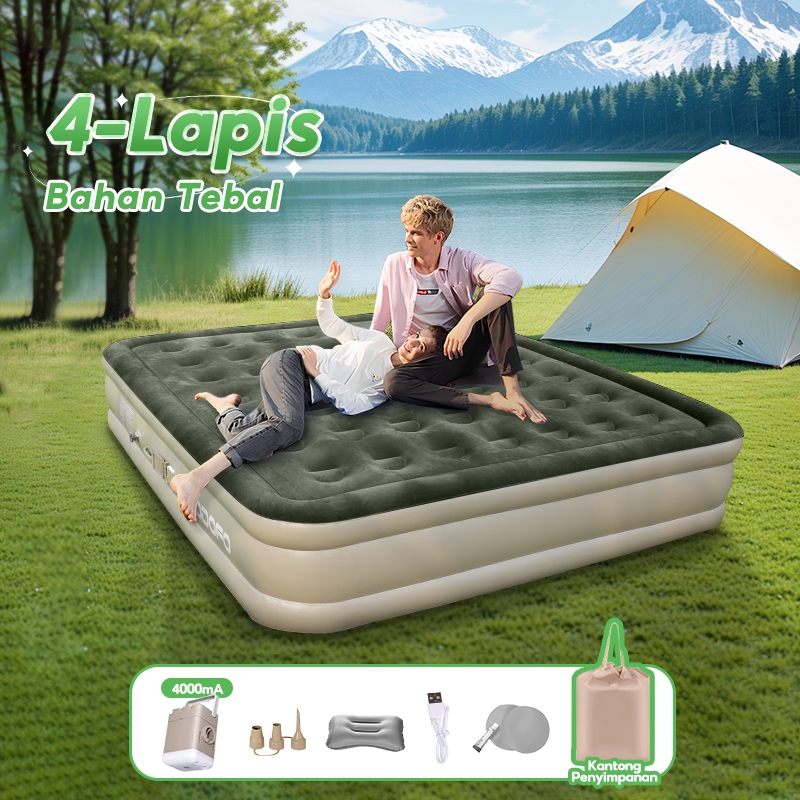 Jual [COD] MODOFO Outdoor hijau Matras Kasur Pompa Tidur Kasur Angin ...