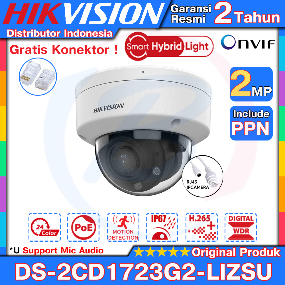Jual Hikvision DS-2CD1723G2-LIZSU Ipcam Motorized 2mp CCTV Indoor Hybrid Light & Mic Audio ...