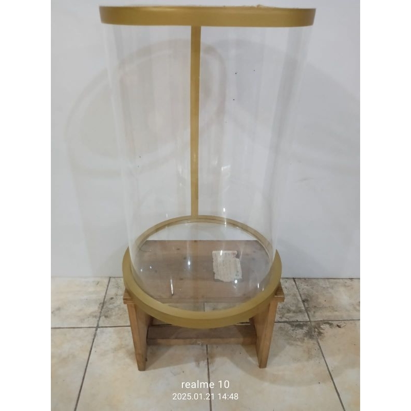 Jual Tabung Akrilik Tutup Kue Display Bulat D19 T26 cm Full Akrilik ...