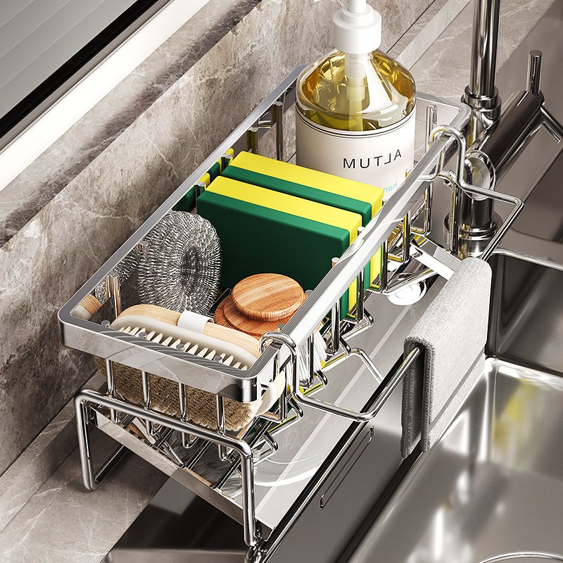 Jual Rak serbaguna dapur dari stainless steel tempat kain lap, rak ...