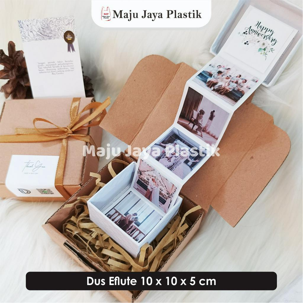 Jual EFLUTE 10x10x5 Box Karton Corugated Diecut E-flute gift souvenir ...