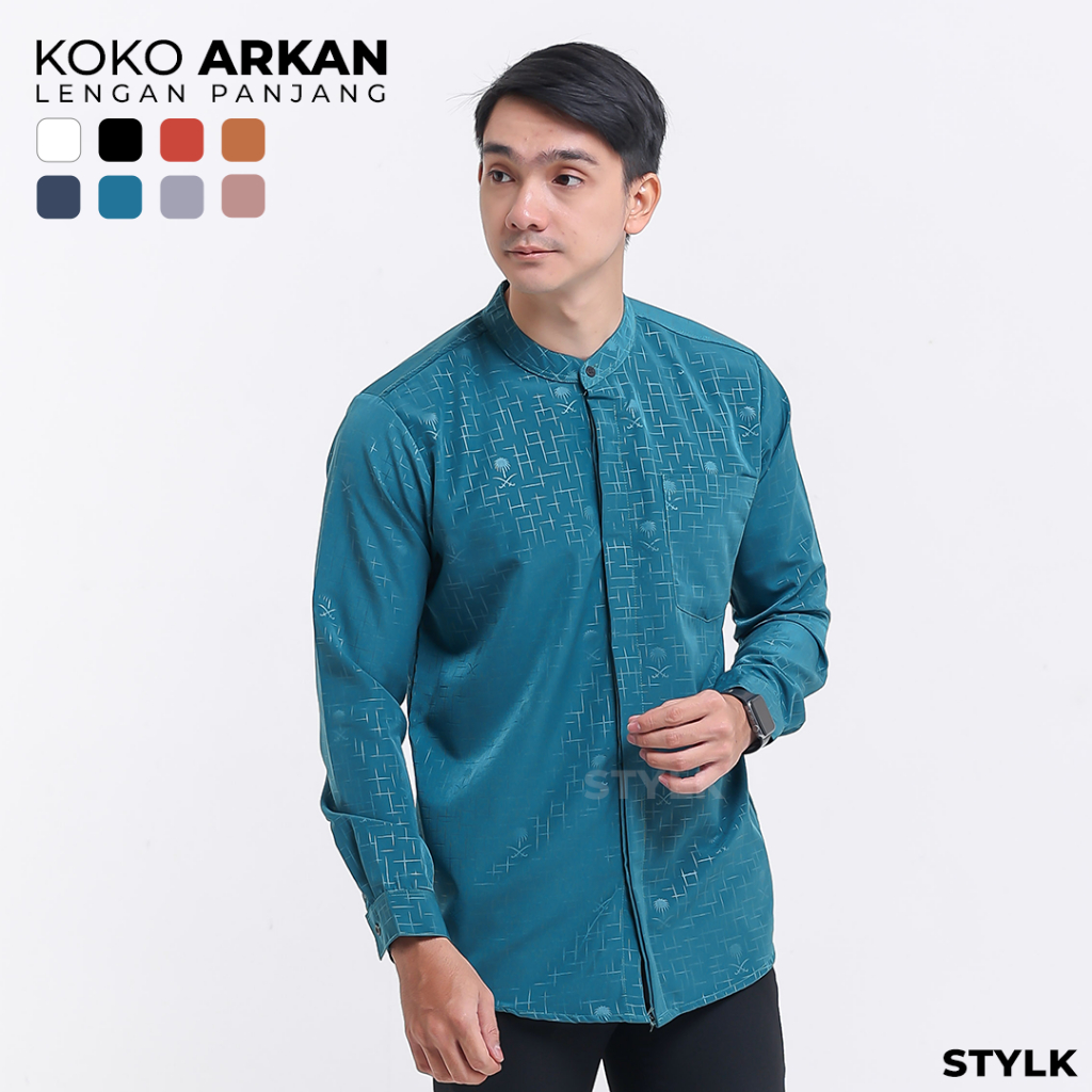 Jual Stylelaki – Koko Embos Arkan Forest Green | Shopee Indonesia