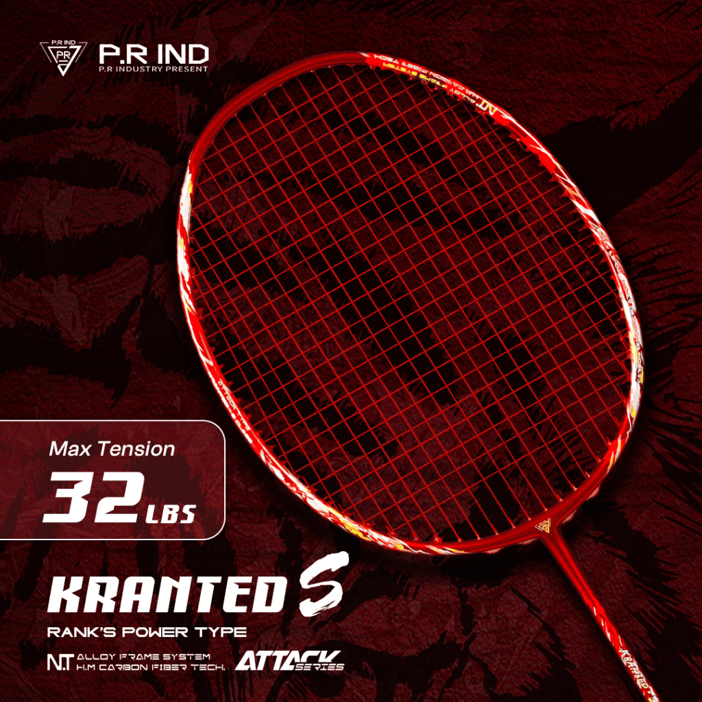 Jual 【ATTACK POWER】P.R IND Raket Badminton KRANTED-S Carbon Fiber ...
