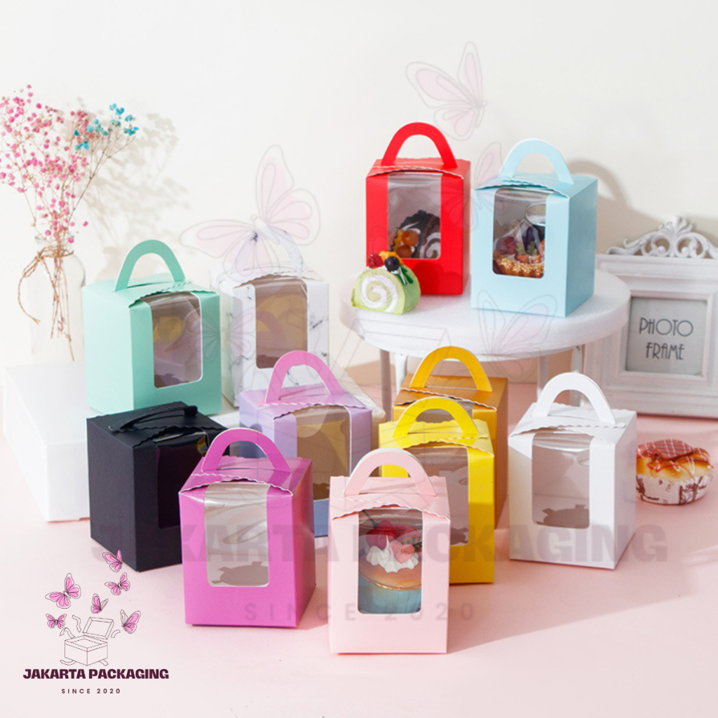 Jual JP Packaging kotak cupcake bermika ukuran FREE TATAKAN 11x9.2x9.2 ...