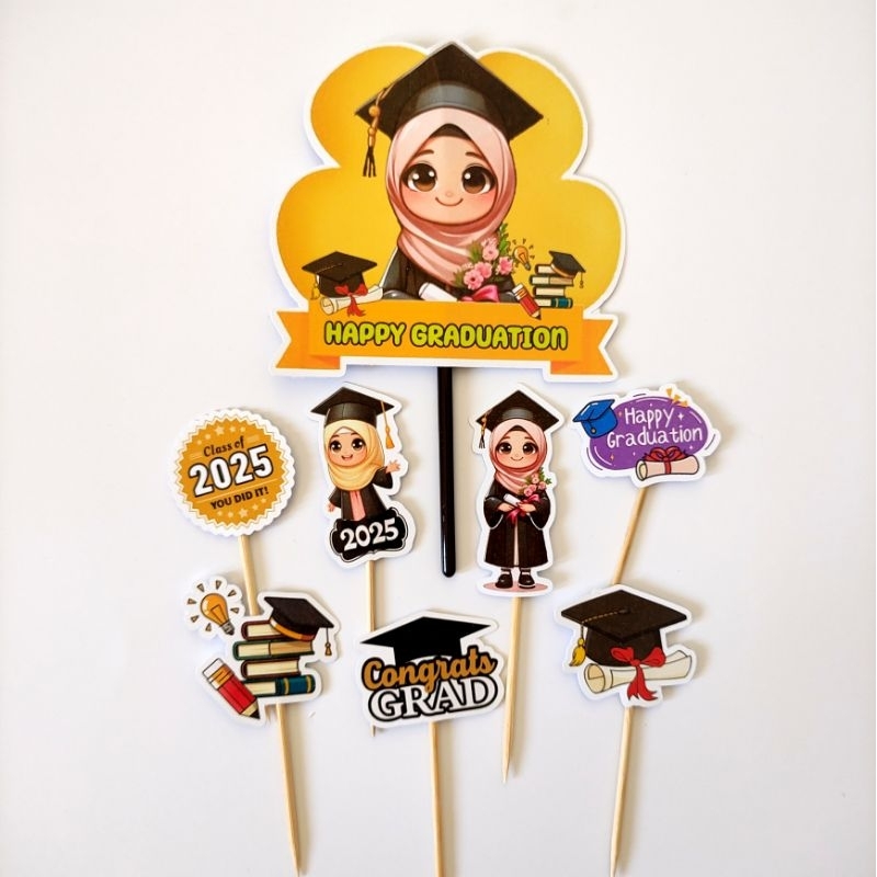Jual TOPPER WISUDA / TOPPER GRADUATION / TOPPER KUE WISUDA / CAKE ...