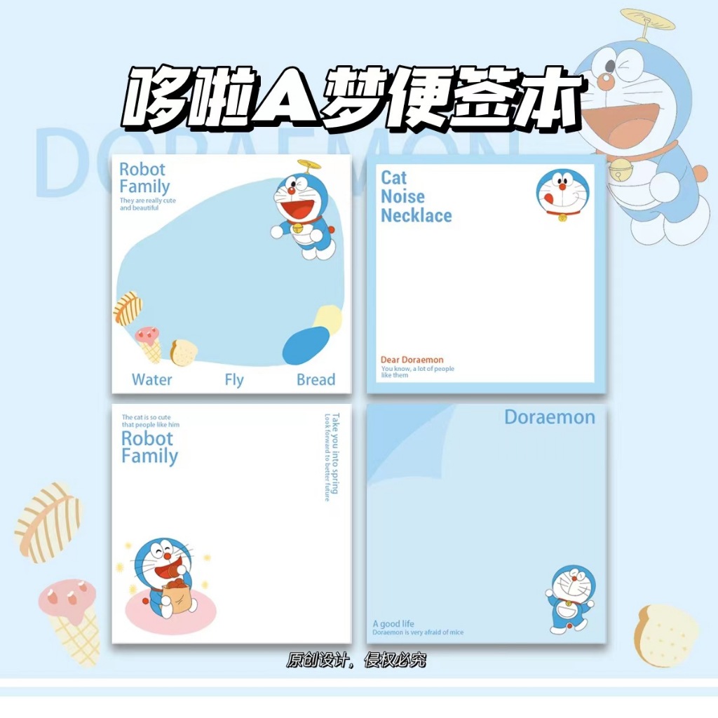 Jual {Doraemon} Sticky Note Mini Lucu Imut dan Menarik Bahan Premium ...