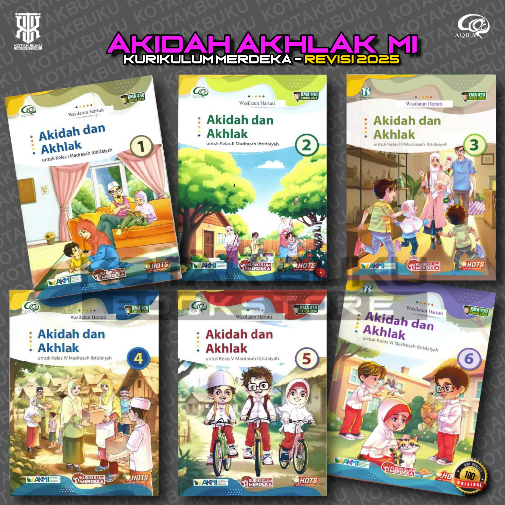 Jual Buku Akidah Dan Akhlak Kelas 1 2 3 4 5 6 MI Kurikulum Merdeka / Akidah Akhlak SD / KMA 450 ...