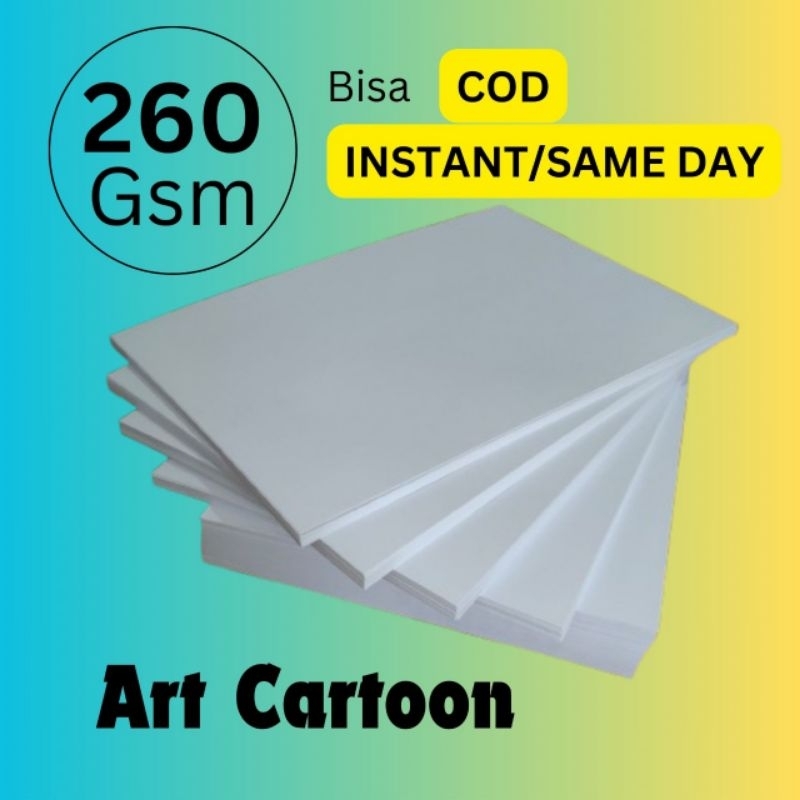 Jual Kertas Art Cartoon 260 Gram (Glossy) Ukuran 325 mm x 450 mm ...