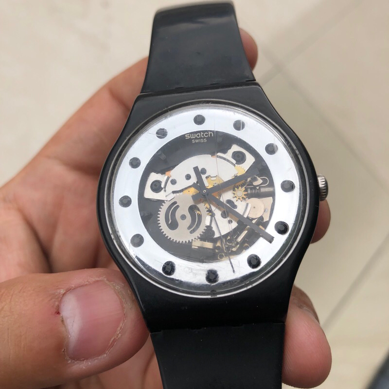 Jual jam tangan swatch original mesin transparan | Shopee Indonesia