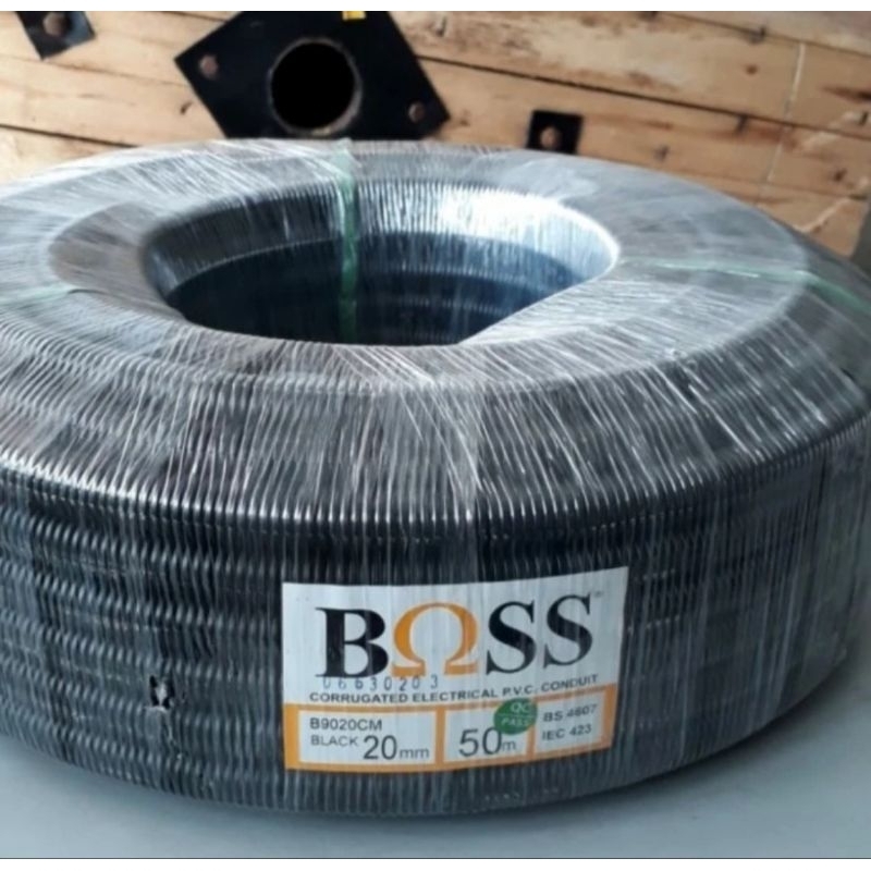 Jual Flexible Pipa Conduit 20mm Boss Hitam Flexibel Comduit 20mm Hitam ...
