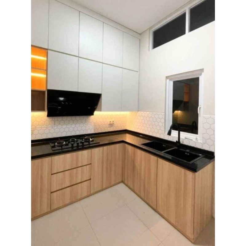 Jual KITCHENSET MINIMALIS BAHAN ALUMUNIUM KITCHEN SET ANTI RAYAP LEMARI ...