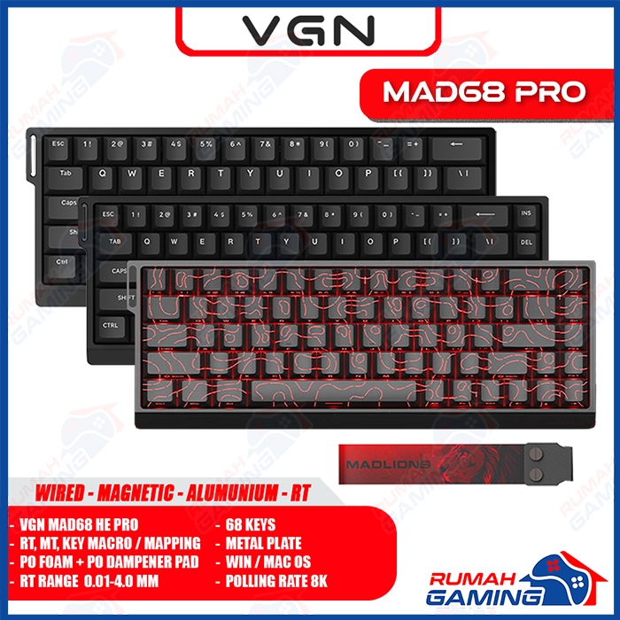 Jual VGN - MAD68 HE - MAD68 PRO - 60% - Wired - Magnetic Switch - Rapid ...