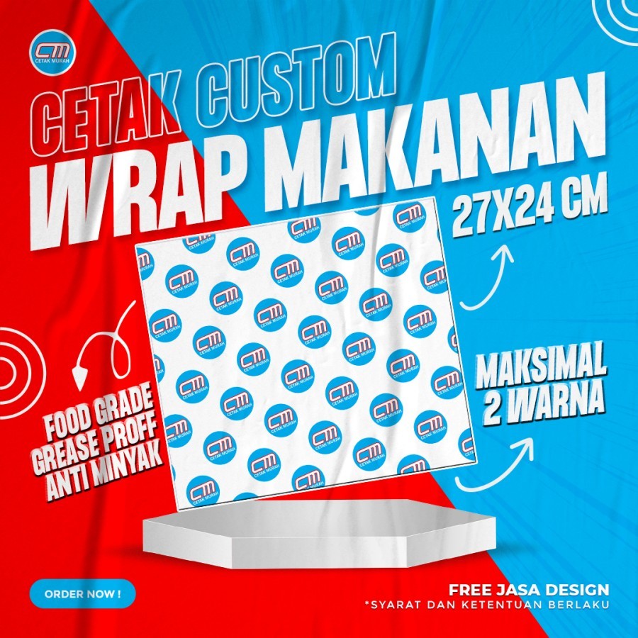 Jual KERTAS ROTI CUSTOM / KERTAS KEMASAN MAKANAN | Shopee Indonesia