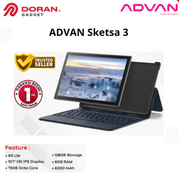 Jual Tablet Advan Tab Sketsa 3 Layar 10.1” HD IPS 6/128GB - Garansi ...