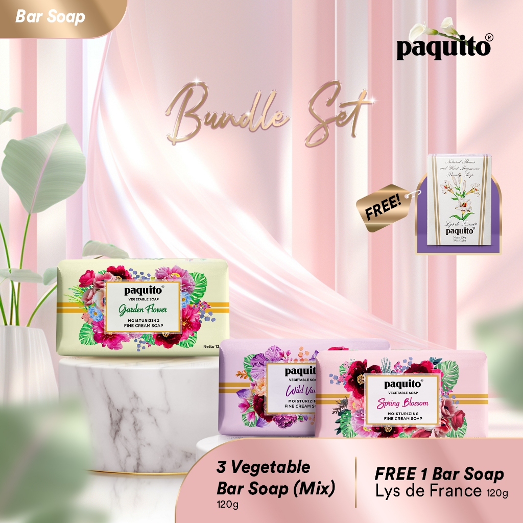 Jual Sabun Paquito Vegetable Series Mix 120 gr x3 [ Bundle pack + FREE ...