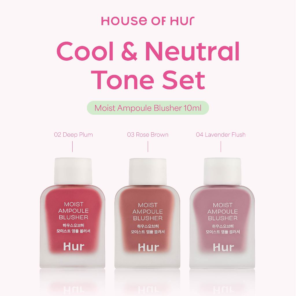 Jual HOUSE OF HUR Moist Ampoule Blusher Cool & Neutral Tone Set Mini ...