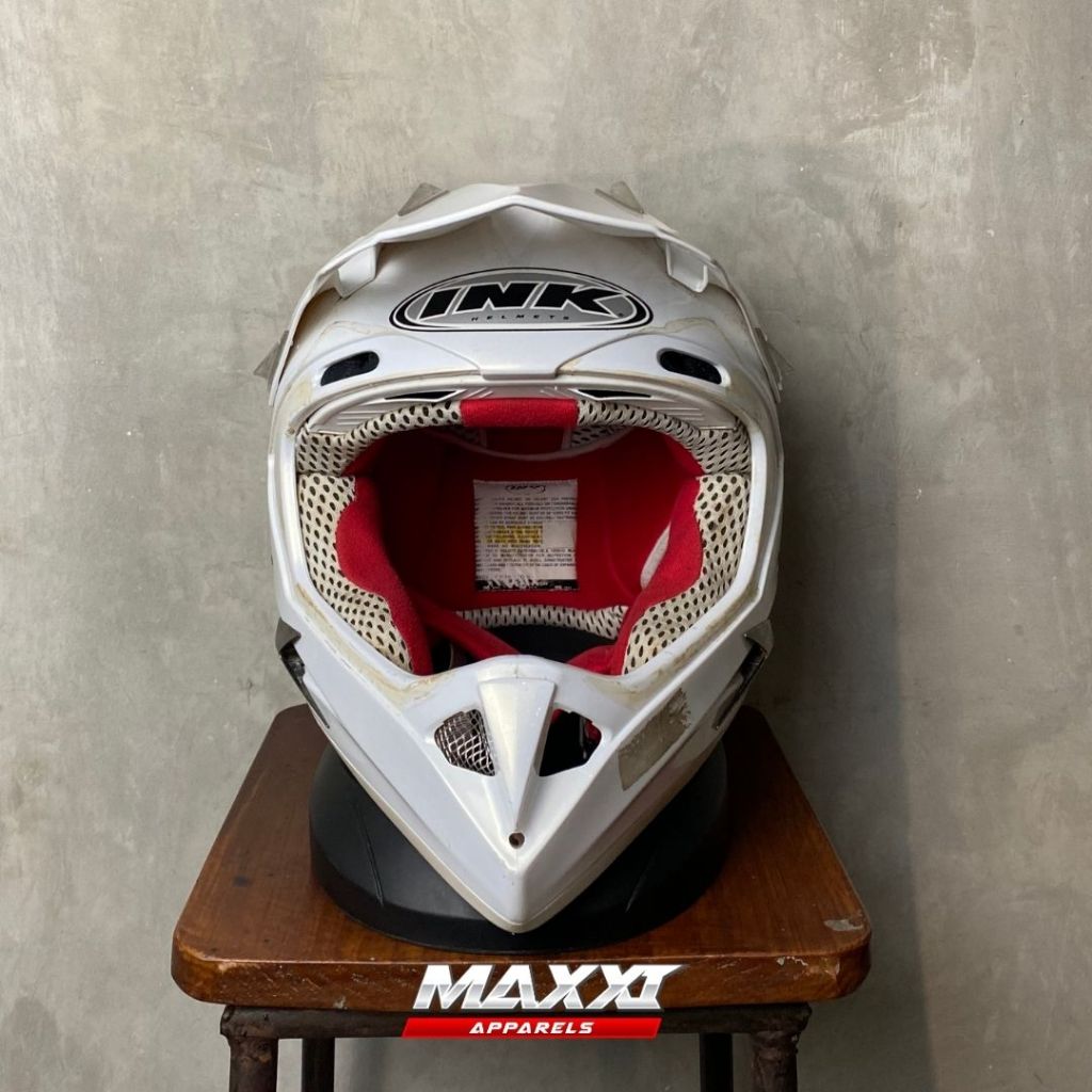 Jual Helm Ink Cross Full Face | White | Size L | Original Ink Cross ...