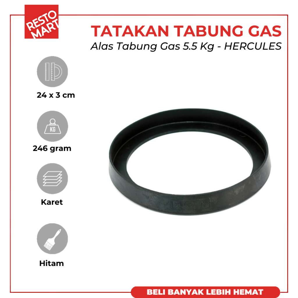 Jual Tatakan Tabung Gas / Rubber Gas Cylinder Place Mat 5.5 kg HERCULES ...