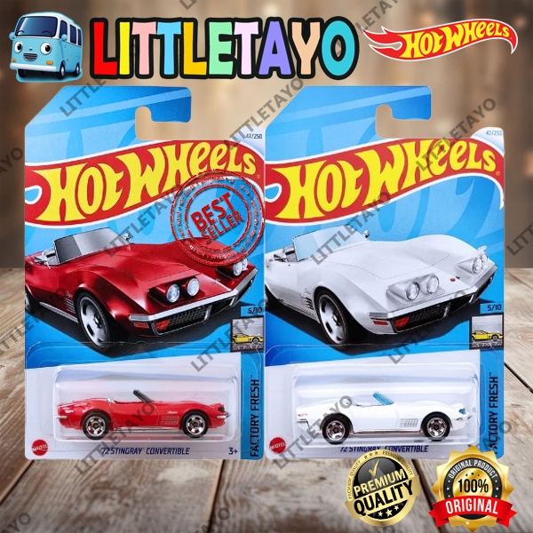 Jual HOTWHEELS 72 CORVETTE STINGRAY CONVERTIBLE BIRU SILVER PUTIH MERAH ...