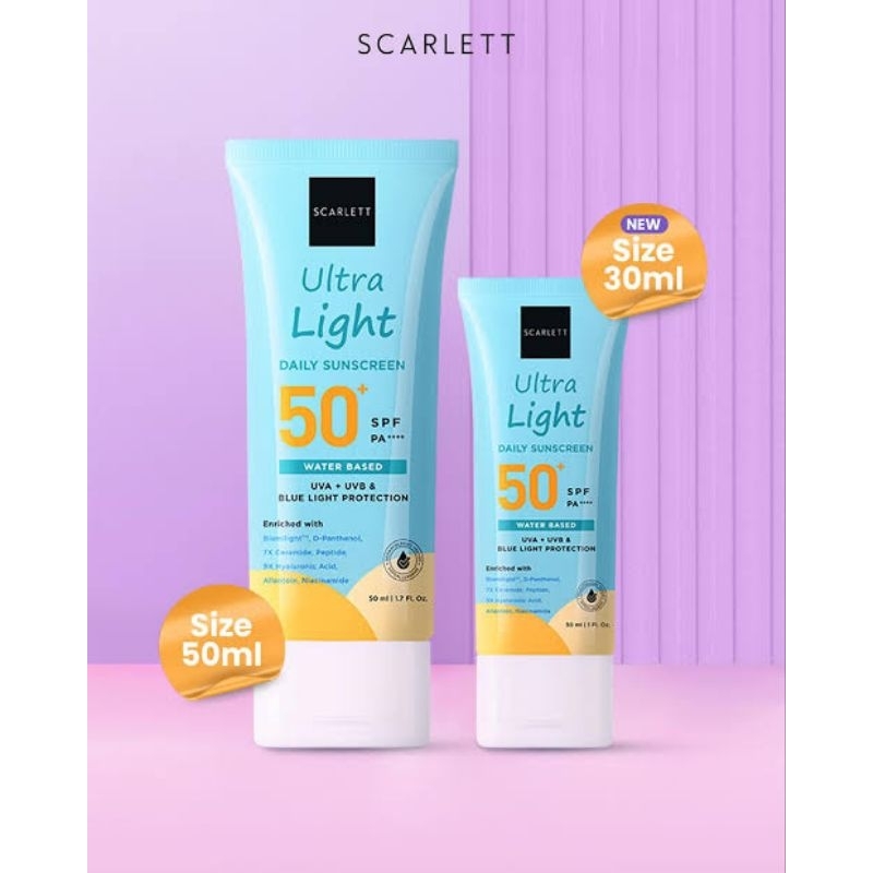 Jual Scarlett Sunscreen SPF 50 PA+++ 30 ml / 50 ml | Shopee Indonesia