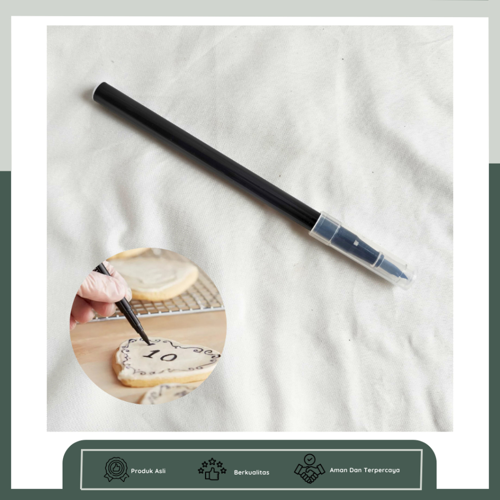 Jual 1PCS Spidol Bento Warna Hitam Spidol Dekorasi Kue Edible Food Pen ...