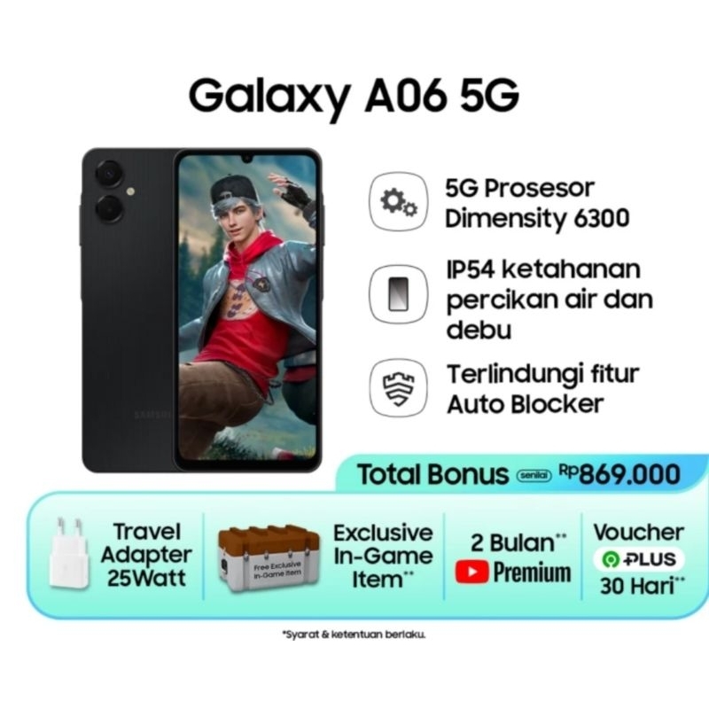 Jual New Arrival Samsung A06 5G ram 6/128 Garansi Resmi | Shopee Indonesia