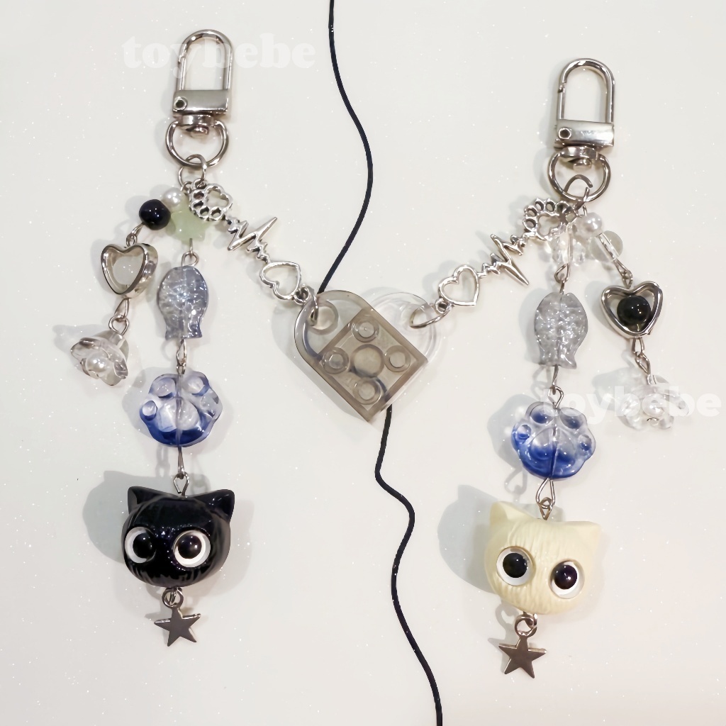 Jual COD Cute Cat Beads Keychain | Gantungan Kunci Manik Aesthetic ...