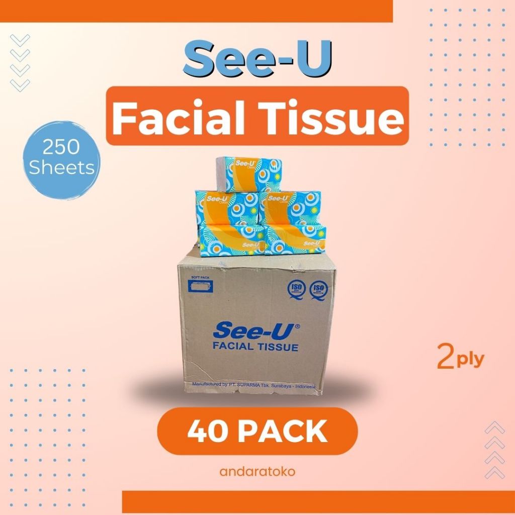 Jual Tisu See U Facial Classic 250 Sheets - isi 40 Pack (2Ply) | Shopee ...