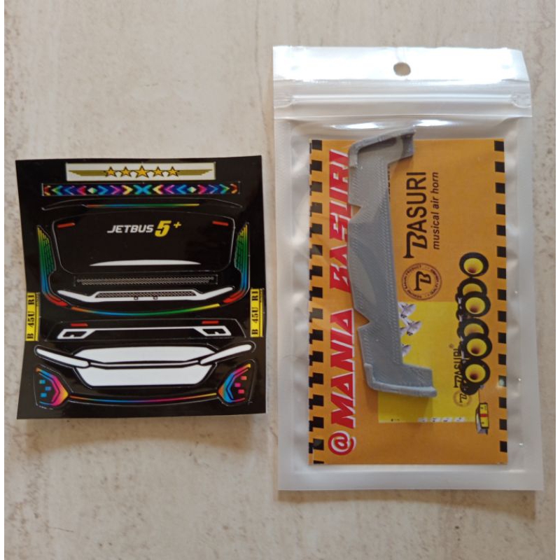 Jual Winglet aksesoris miniatur bus plastik + stiker headlamp lampu jb3 ...