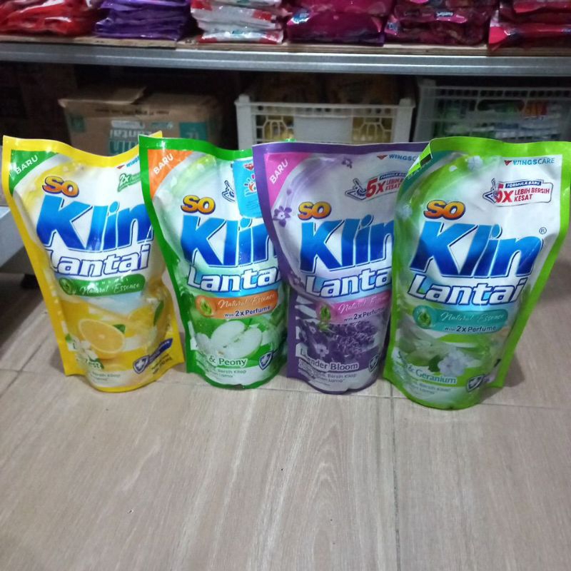 Jual Paket Hemat 2 pcs Soklin Sabun Cuci Lantai So Klin Lantai 780ml ...