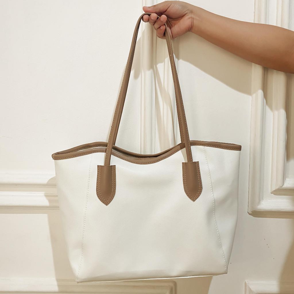Jual Tote Bag Wanita Kulit PU Premium Tas Wanita Muat Banyak Tas ...