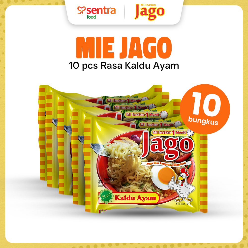 Jual Mie Jago Kaldu Ayam 10 Pcs - Mie Instan Rasa Kaldu Ayam | Shopee ...