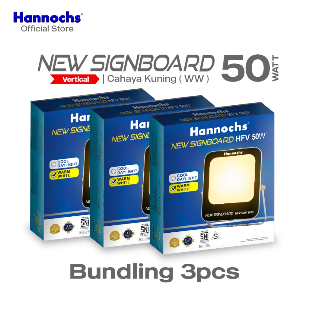 Jual Hannochs Lampu Sorot LED New Signboard HFV 50 watt Cahaya Kuning ...