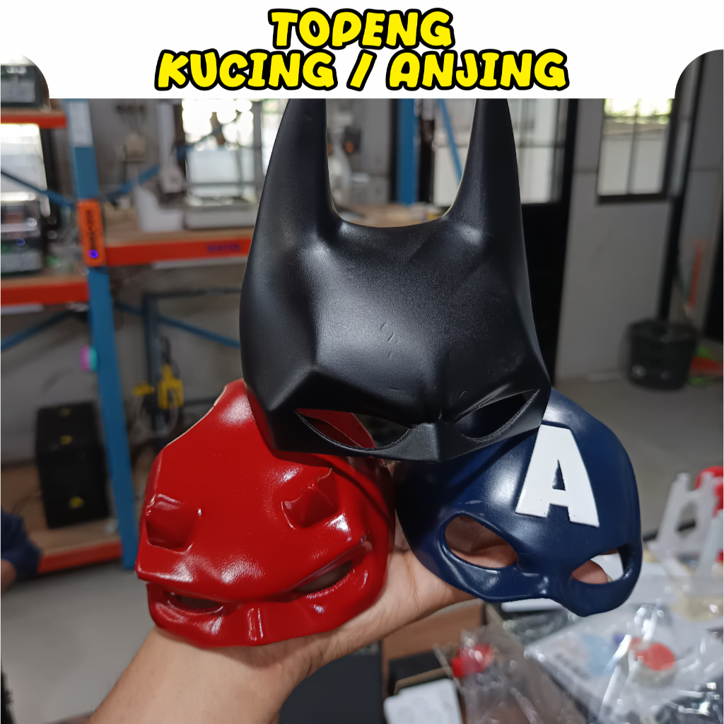 Jual Topeng Kucing The Avengers / Topeng Anjing The Avengers / Cat Mask ...