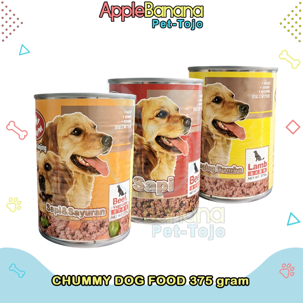 Jual Makanan Anjing CHUMMY PET BEEF/LAMB Dog Food Kaleng 375 Gram ...