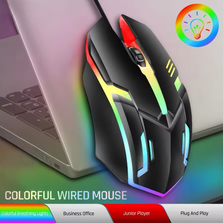 Jual UNIQUE PROFESIONAL GAME MOUSE GAMING WIRED RGB LED | Shopee Indonesia