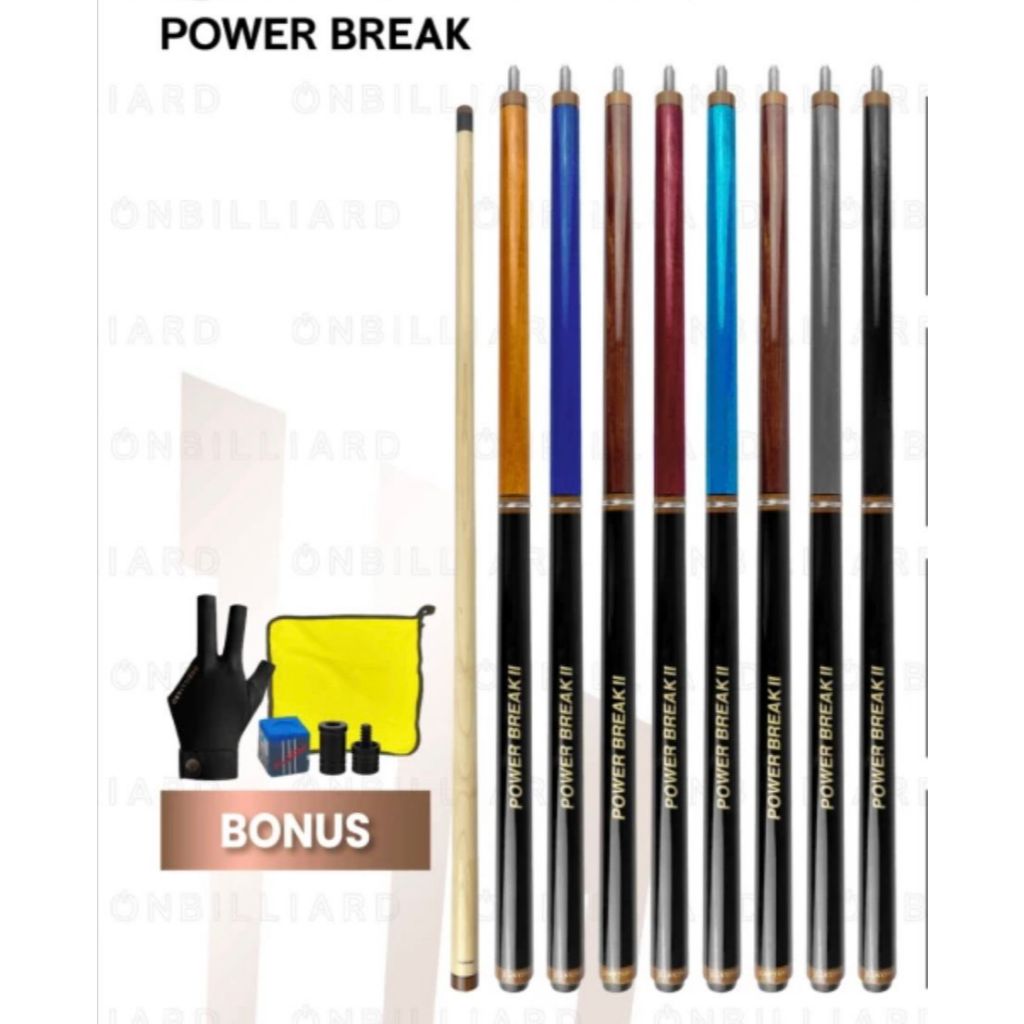 Jual Jump Break Jia**ing Power Break II 2 PD-11S Cue Stick Billiard ...
